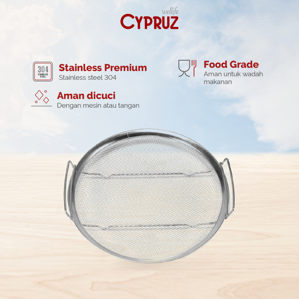 Jual Cypruz Round Strainer Big Holes 19cm | Shopee Indonesia