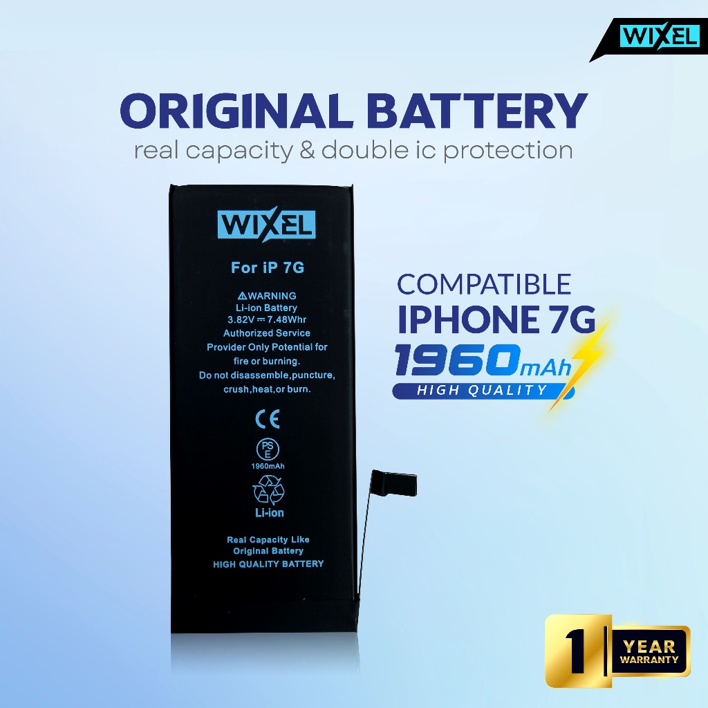 Jual WIXEL Baterai Iphone 7 7G Batre Batrai Battery Dual Double Power ...
