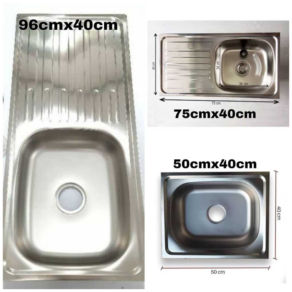 Jual Bak Cuci Piring Stainless 50cm 75cm 96cm (PAKET MURAH LENGKAP ...