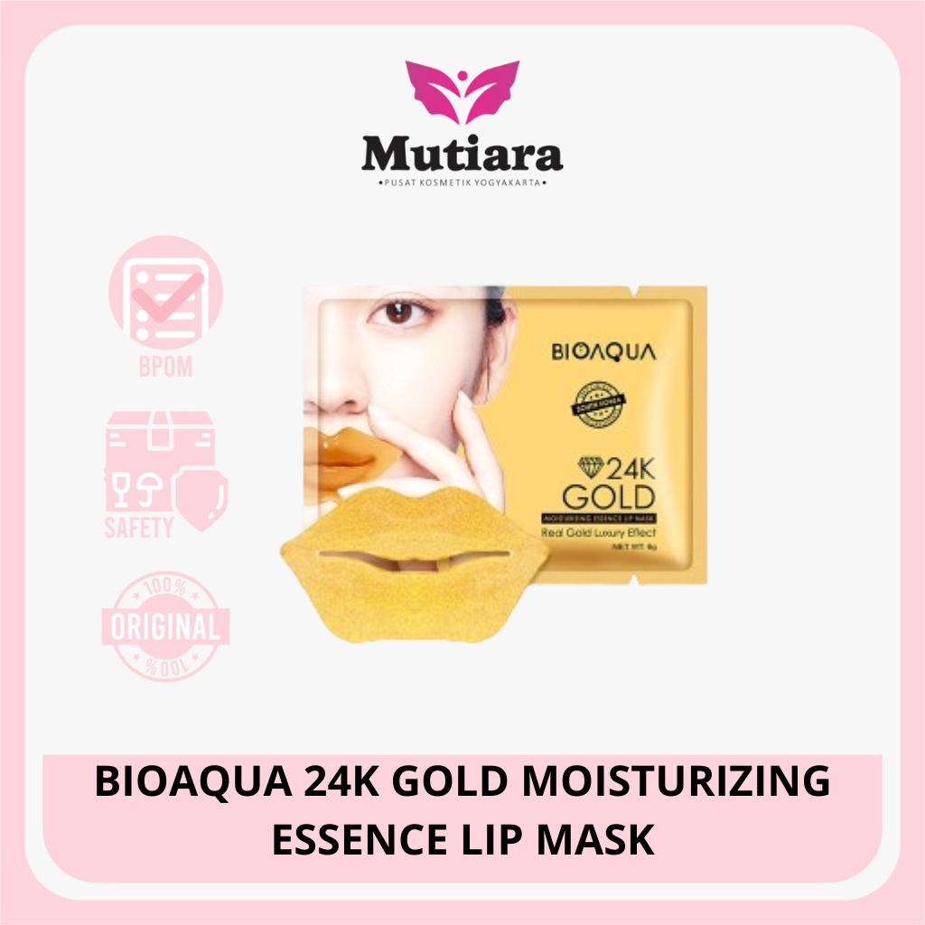 Jual BIOAQUA 24K GOLD MOISTURIZING ESSENCE LIP MASK | Shopee Indonesia