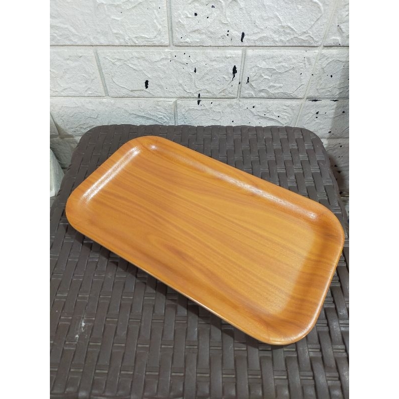 Jual Nampan Kayu Melamin / Nampan Bill / Nampan Makanan Kecil / Nampan ...