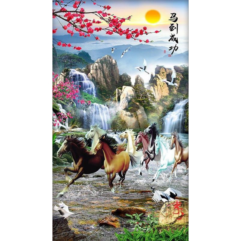 Jual poster cetak tema kuda 030 ukuran ( 50x70cm, 70x100cm, 80x100cm ...