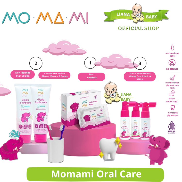 Jual PERA667 MOMAMI SPARKLY TOOTH SPRAY SEMPROT PERAWATAN GIGI ANAK ...