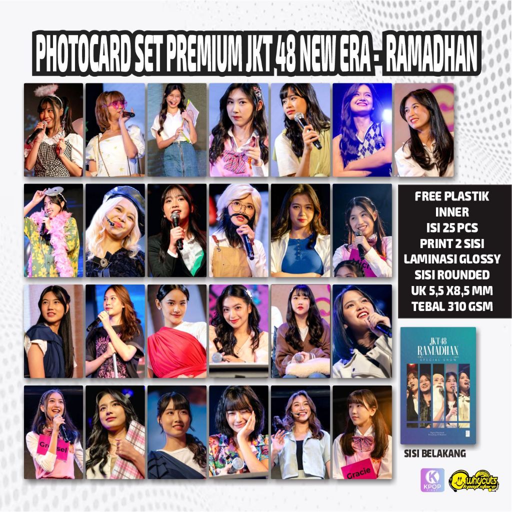 Jual [25pcs] PC Photocard set JKT 48 New Era print 2 sisi laminasi glossy tebal anti air tidak ...