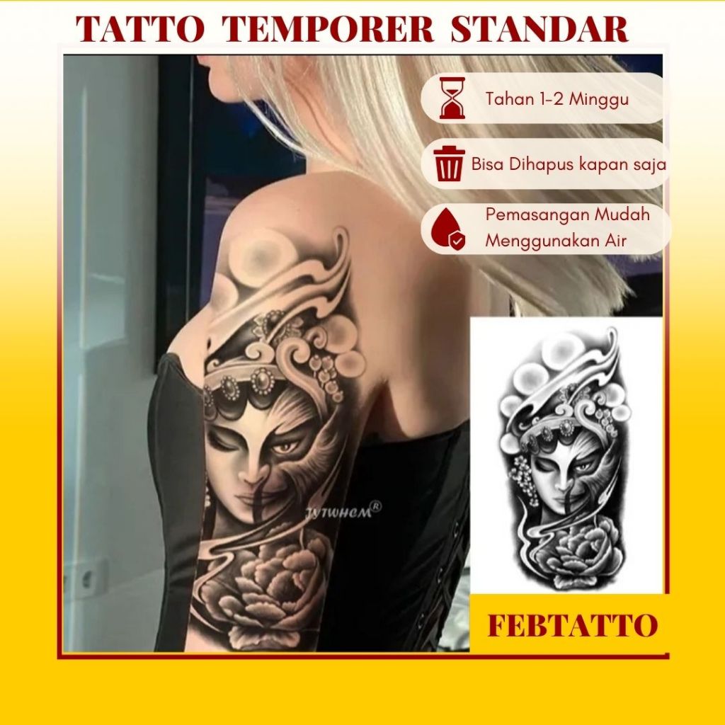 Jual Tato Temporer Ukuran 21cmx11cm Tato Lengan Tato Dada Tato tangan ...