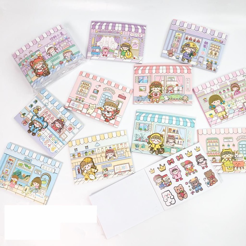 Jual Buku Sticker Cute Isi 25 Lembar Sudah Tercutting Sticker memo ...