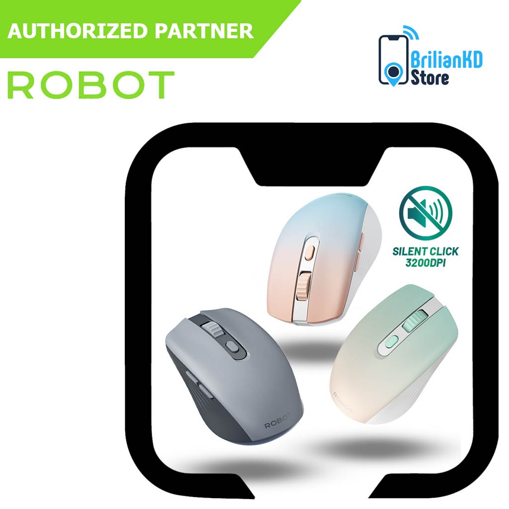 Jual Mouse Wireless ROBOT M370 2.4GHz Silent Klik Optical 3200DPI ...