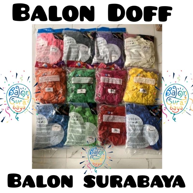 Jual Balon Latex Doff 12 Inch(1 pak isi 100). (murah lebay) | Shopee ...
