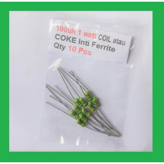 Jual Qty 10 Pcs 100uH 1 watt COIL atau COKE Inti Ferrite | Shopee Indonesia