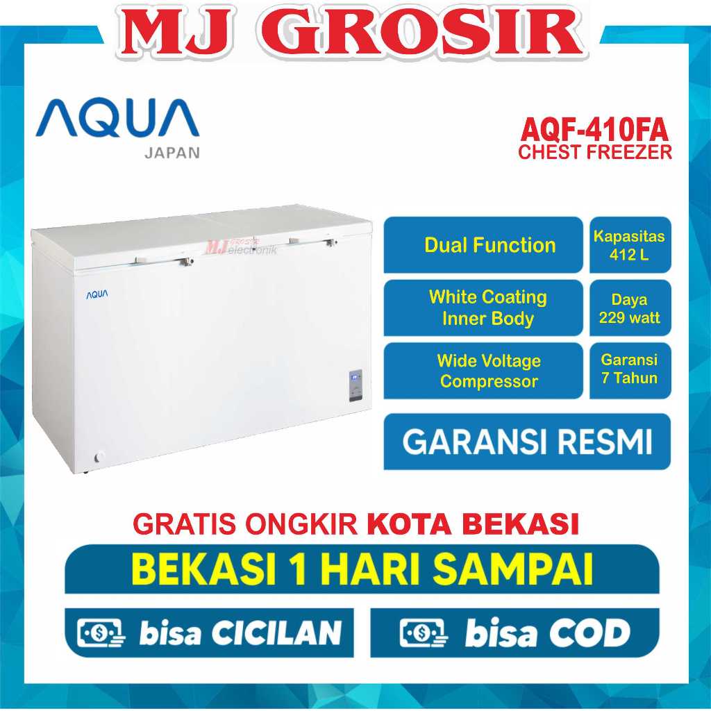 Jual AQUA AQF AQF 410 FA / AQF 455 EC CHEST FREEZER BOX LEMARI PEMBEKU ...