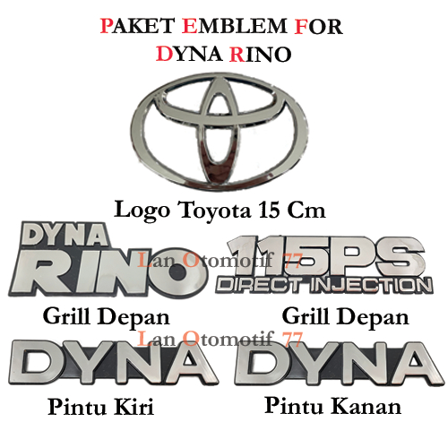 Jual PAKET EMBLEM FOR DYNA RINO LENGKAP | Shopee Indonesia