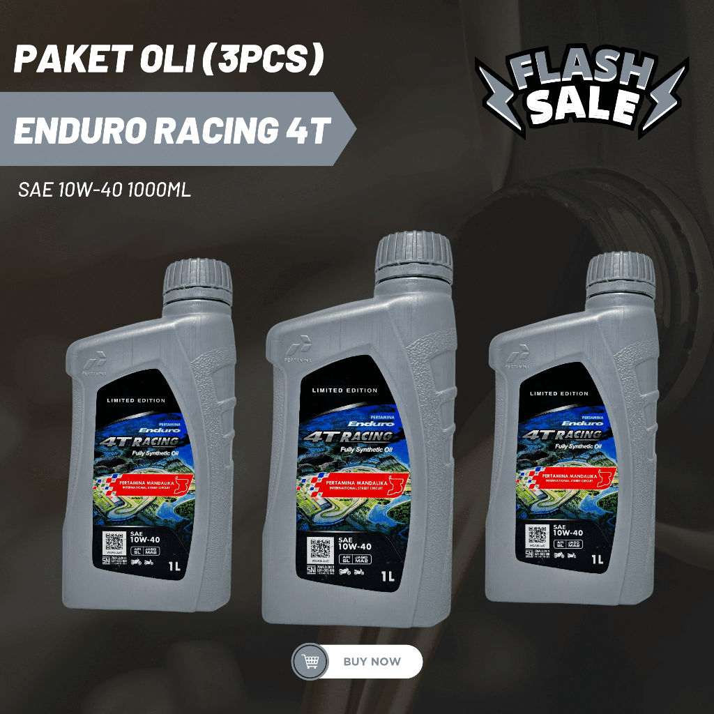 Jual PAKET 3PCS Oli Motor Enduro Racing 4T 1 Liter Oli Mesin Enduro ...