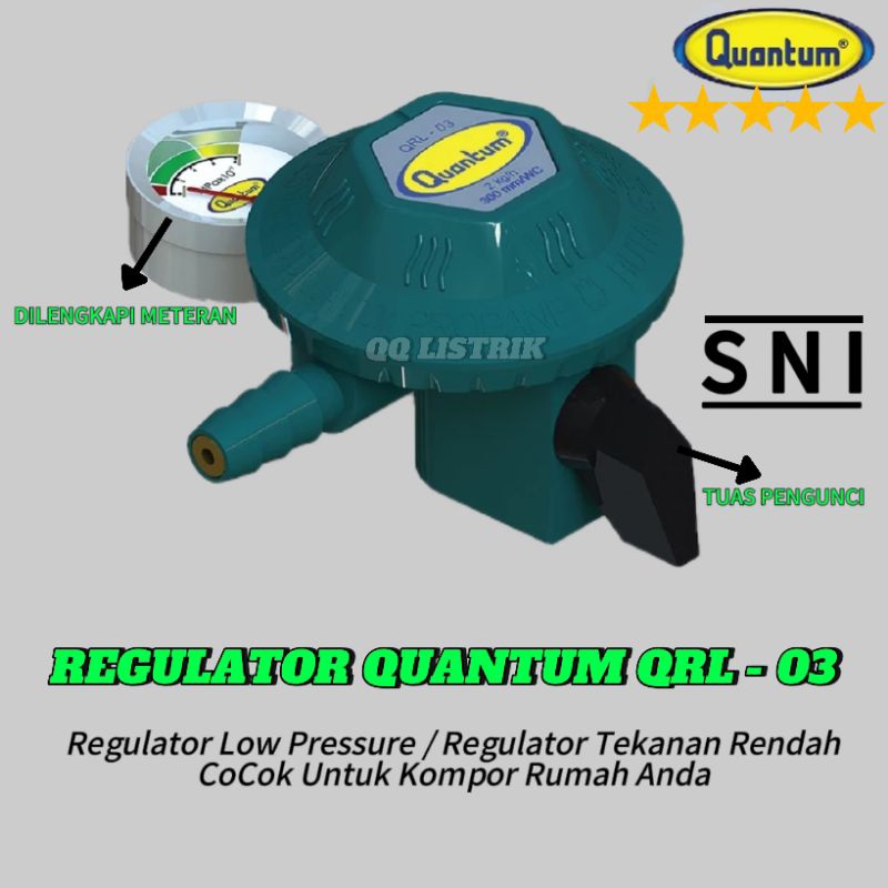 Jual Regulator Quantum + meter QRL 03, Regulator Tekanan Rendah Quantum ...