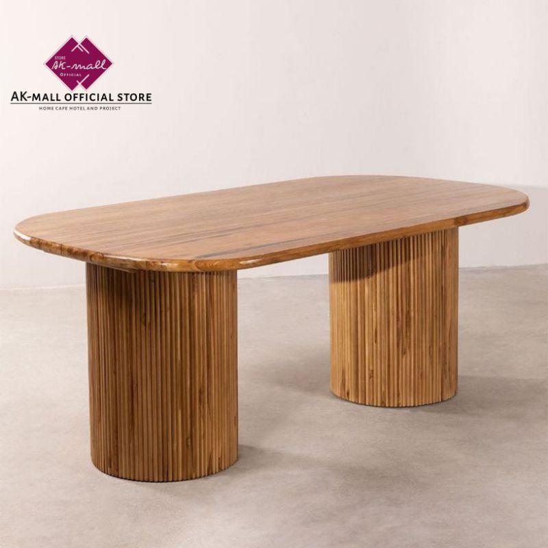 Jual Meja makan retro minimalis meja cafe kayu jati asli | Shopee Indonesia