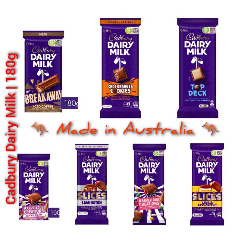 Jual CADBURY CHOCOLATE AUSTRALIA | 180g | Shopee Indonesia