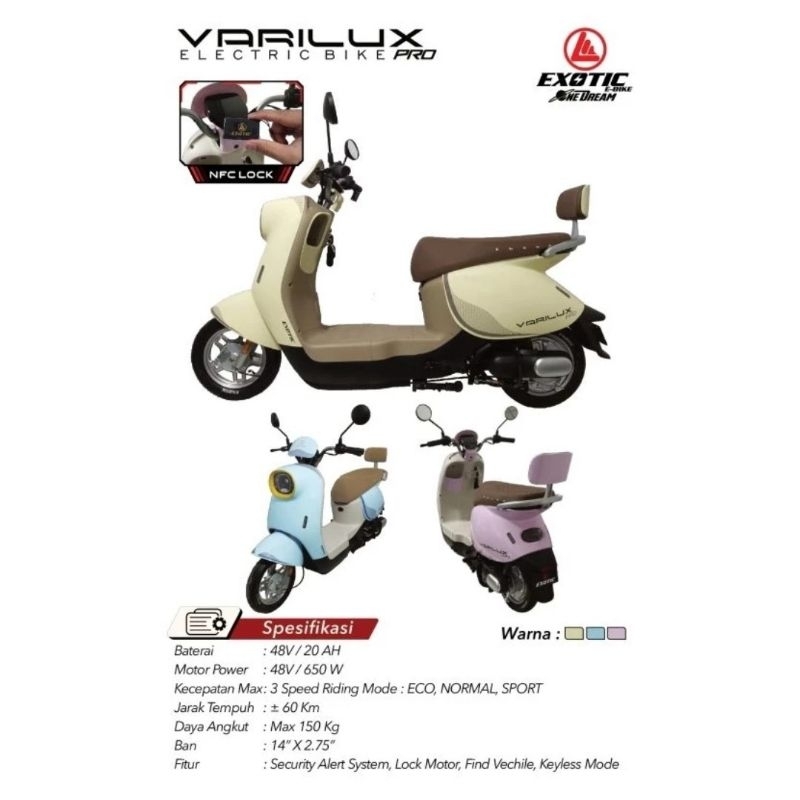 Jual Sepeda Listrik Exotic Varilux Pro | Shopee Indonesia