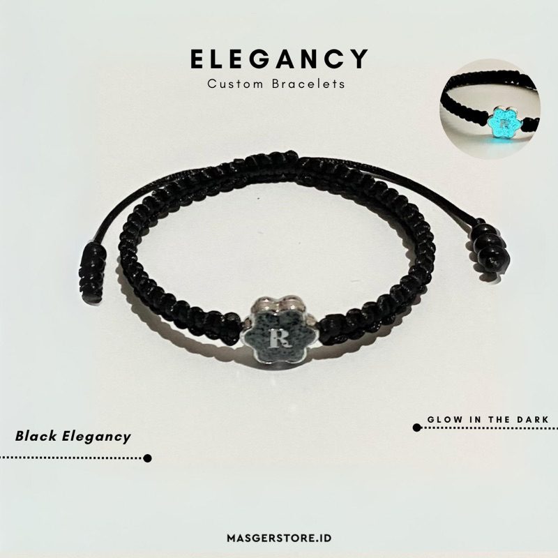 Jual [Glow] Bracelet Custom | Gelang Couple Custom Inisial Gelang ...