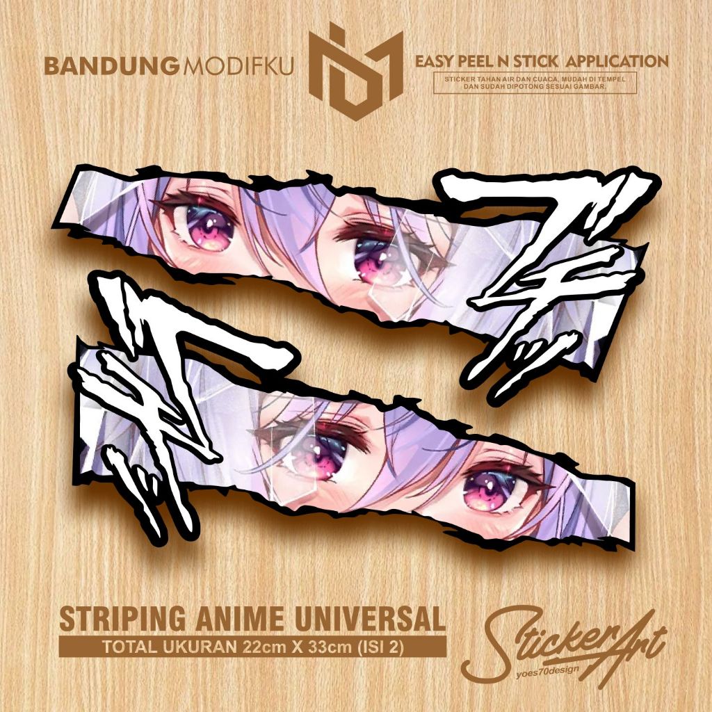 Jual STICKER MATA ANIME A3 / STIKER MATA MANGA / STICKER KIRI KANAN ...