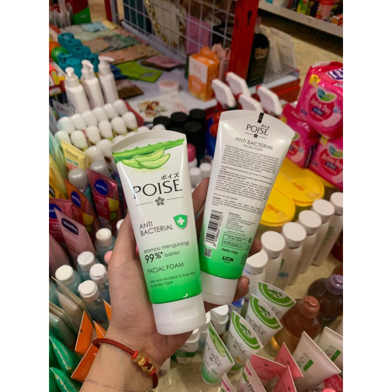 Jual POISE ANTI BACTERIAL FACIAL FOAM 100ml | Shopee Indonesia
