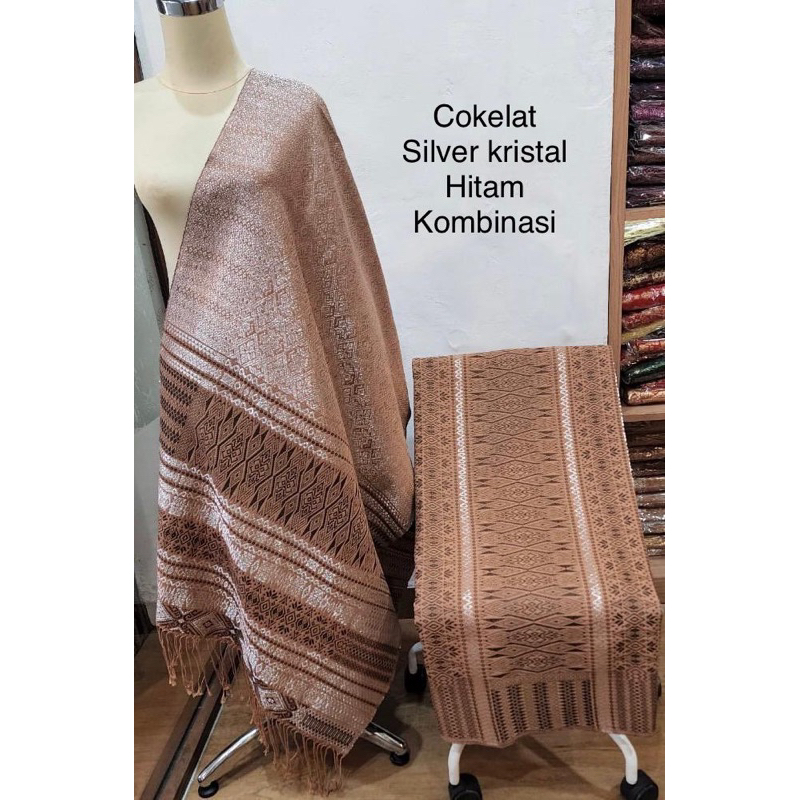 Jual Tumtuman Tanpa Sambungan Tarutung Warna Cokelat Silver Kristal ...