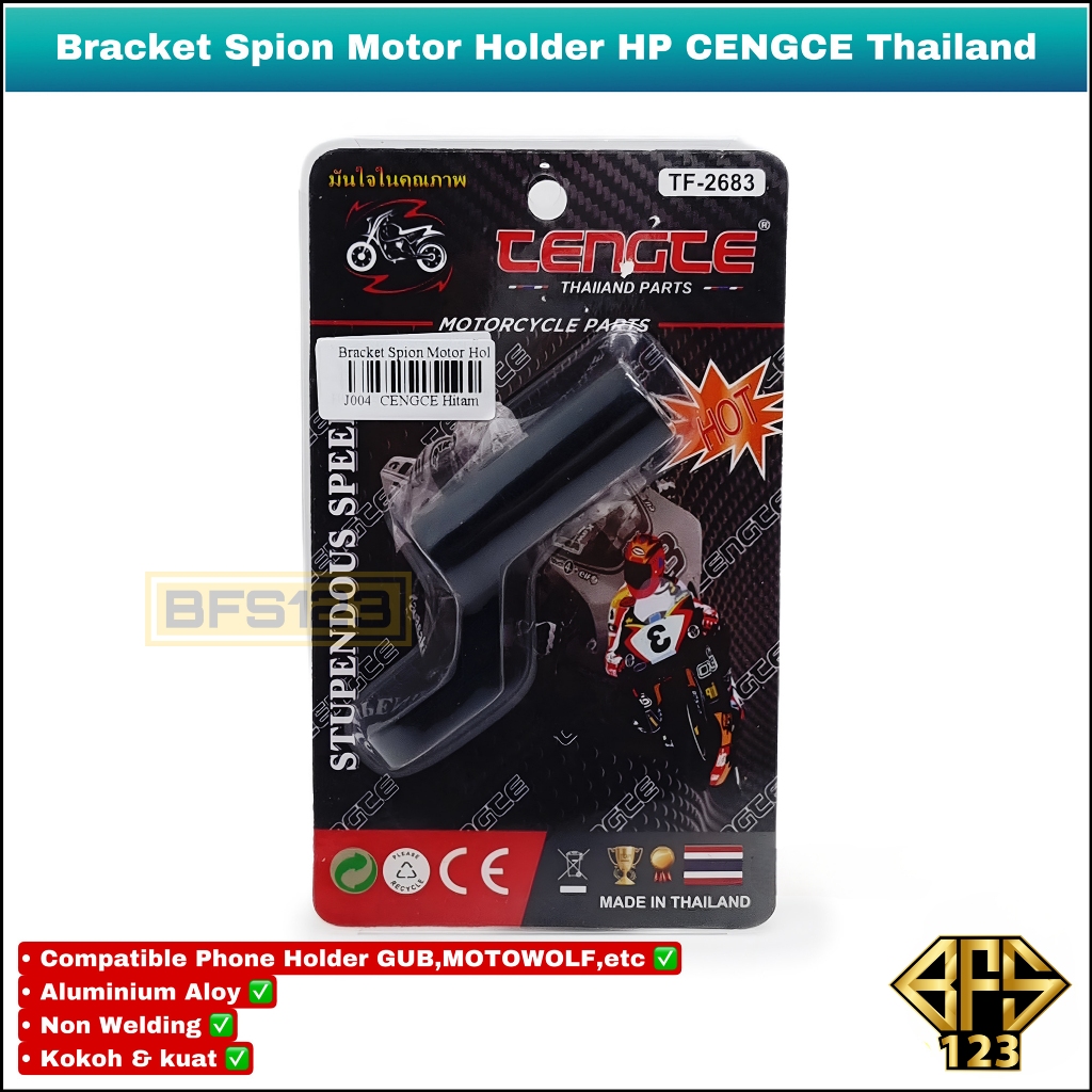 Jual Bracket Spion Motor Holder HP Lampu Tembak FULL Aluminium Aloy Non ...