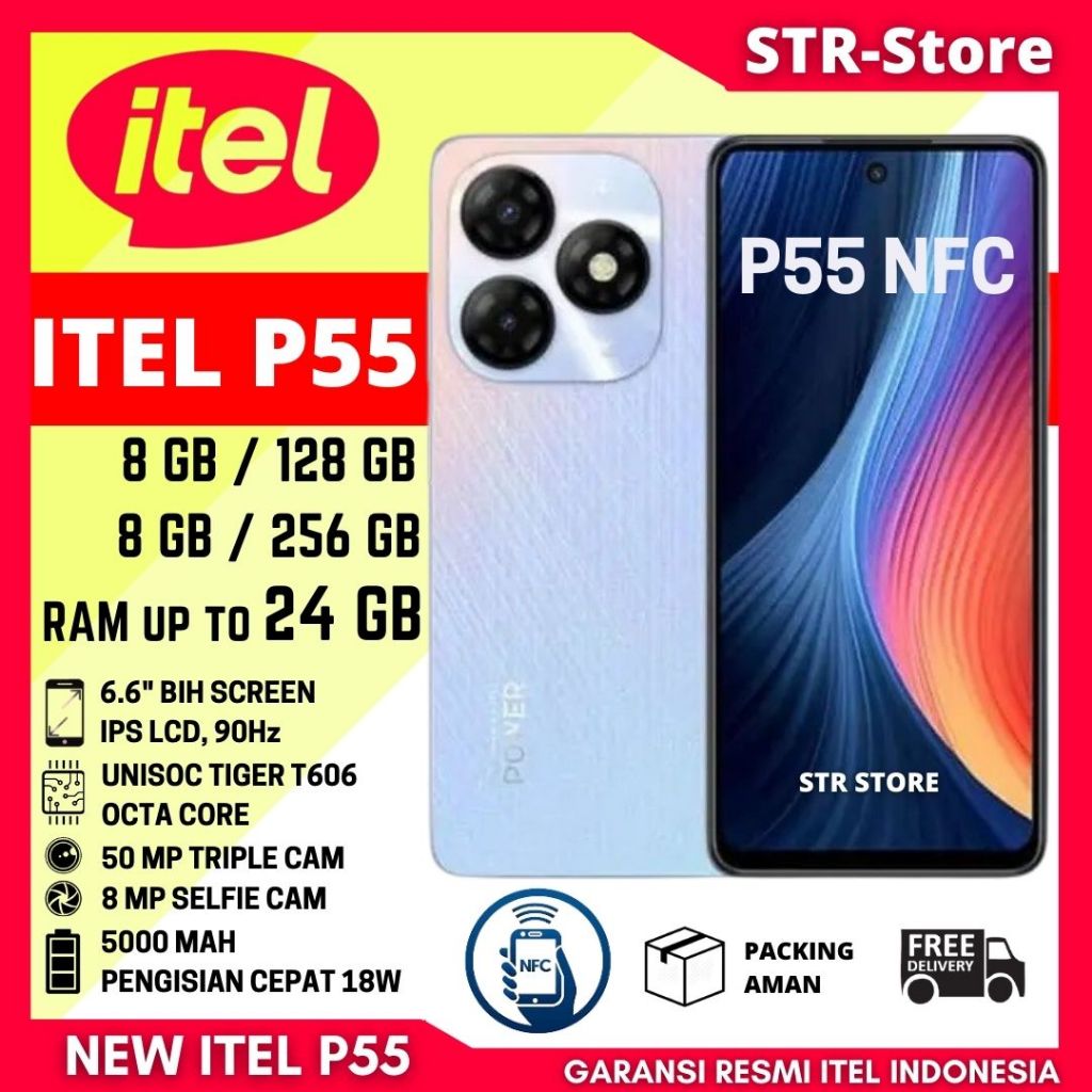 Jual ITEL P55 8/256 GB ITEL P55 8/128 GB GARANSI RESMI ITEL P55 NFC ITEL P55 LTE ITEL P55 4G ...