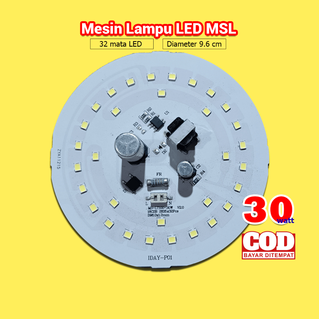 Jual Mesin Lampu LED 30 Watt / PCB Lampu LED / PCB LED AC / MSL / PCB Lampu LED 30 Watt ...