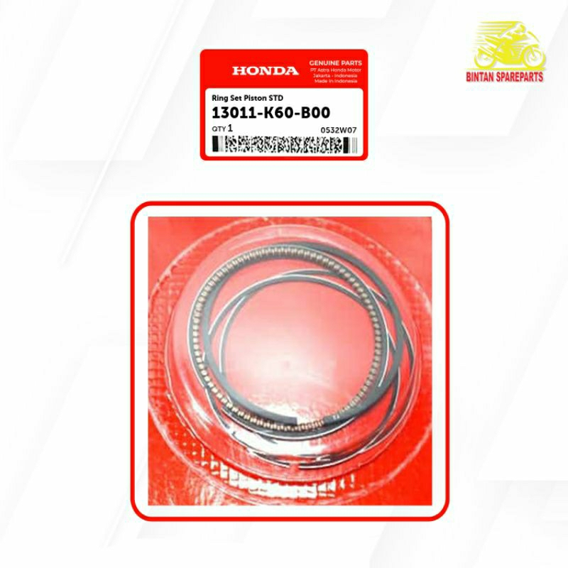 Honda Scooter 50cc Honda 13011-116-004 - RING SET, PISTON (STD Honda ...
