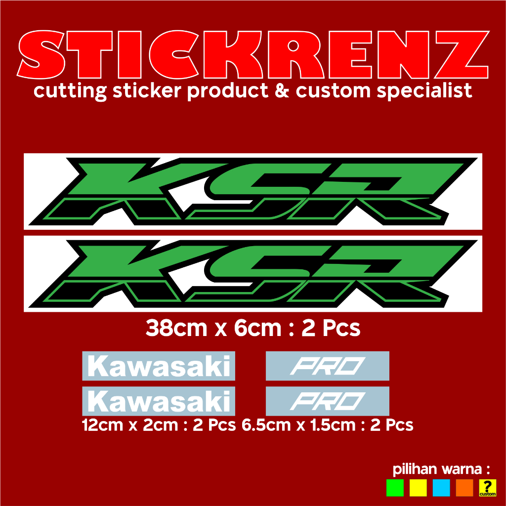 Jual Cutting Sticker Stiker Body Motor Kawasaki KSR PRO 01 Custom ...