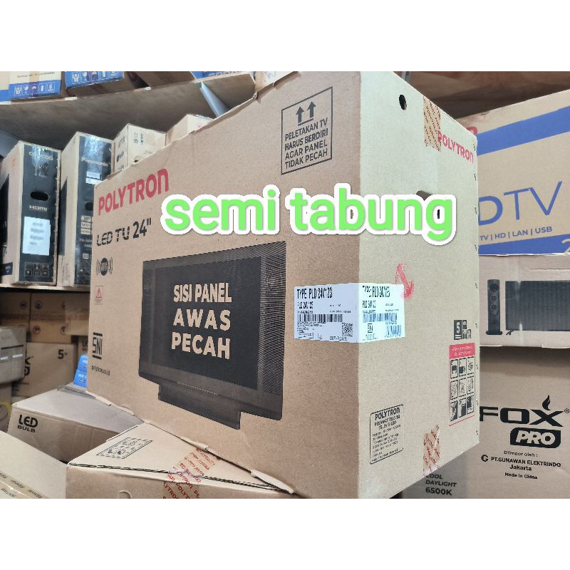Jual Tv Polytron 24 inc semi tabung/ PLD 24V123 barang baru garansi ...