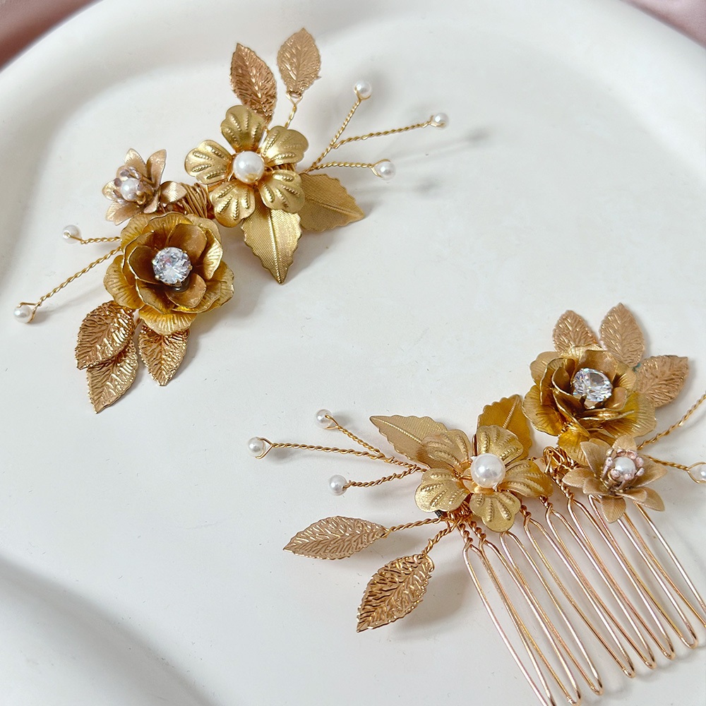 Jual Capulet Premium Handmade Flower Pearl Brooch Bros Pin or Hair Comb ...