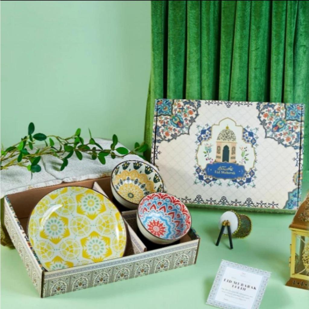 Jual Ramadhan Gift Box Moroccan Boho Bowl & Plate Ceramic Hamper ...