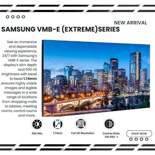 Jual SAMSUNG VM55B-E 55 INCH 500 NITS 1.74MM BEZEL SIGNAGE - VIDEO WALL ...