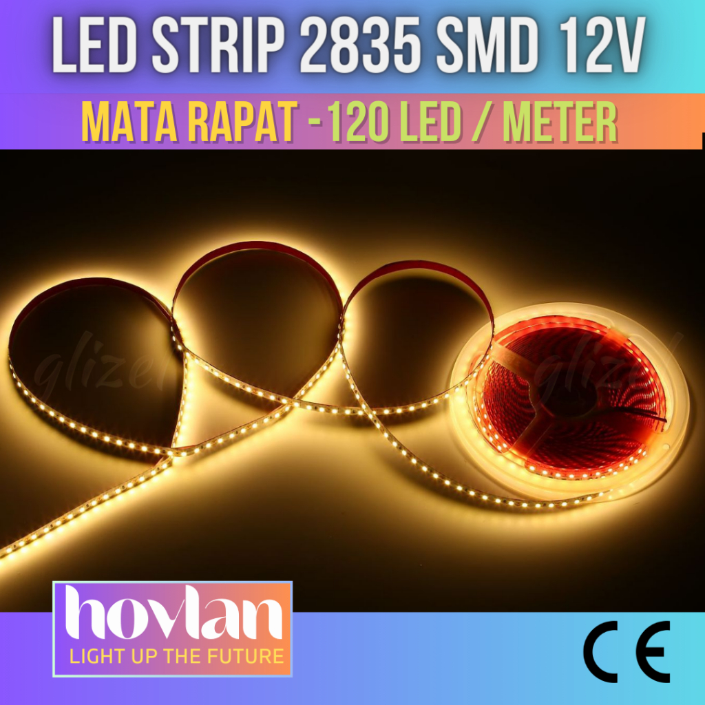 Jual Led Strip 2835 120 Mata Rapat SMD 12v Flexible Lampu 5 Meter Pita | Shopee Indonesia
