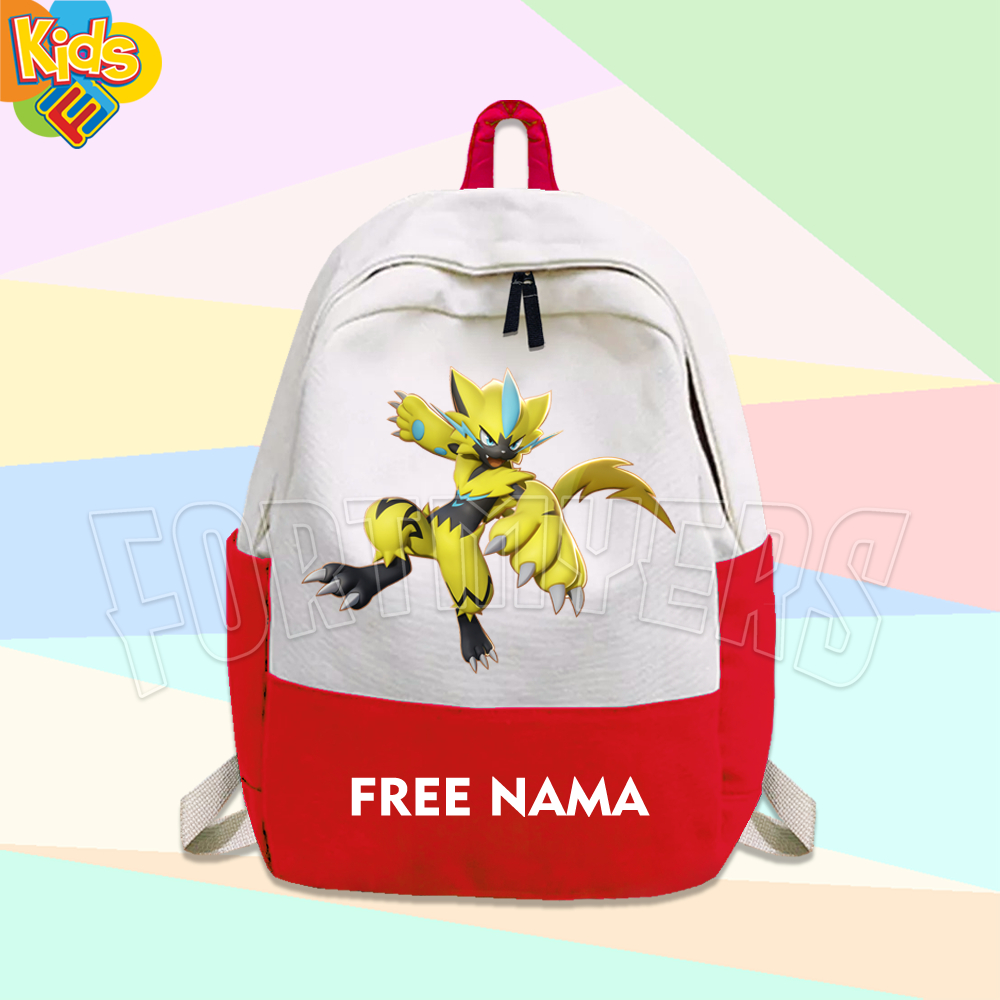 Jual TAS RANSEL ANAK TAS SEKOLAH ANAK ZERAORA POKEMON UNITE FREE CETAK ...