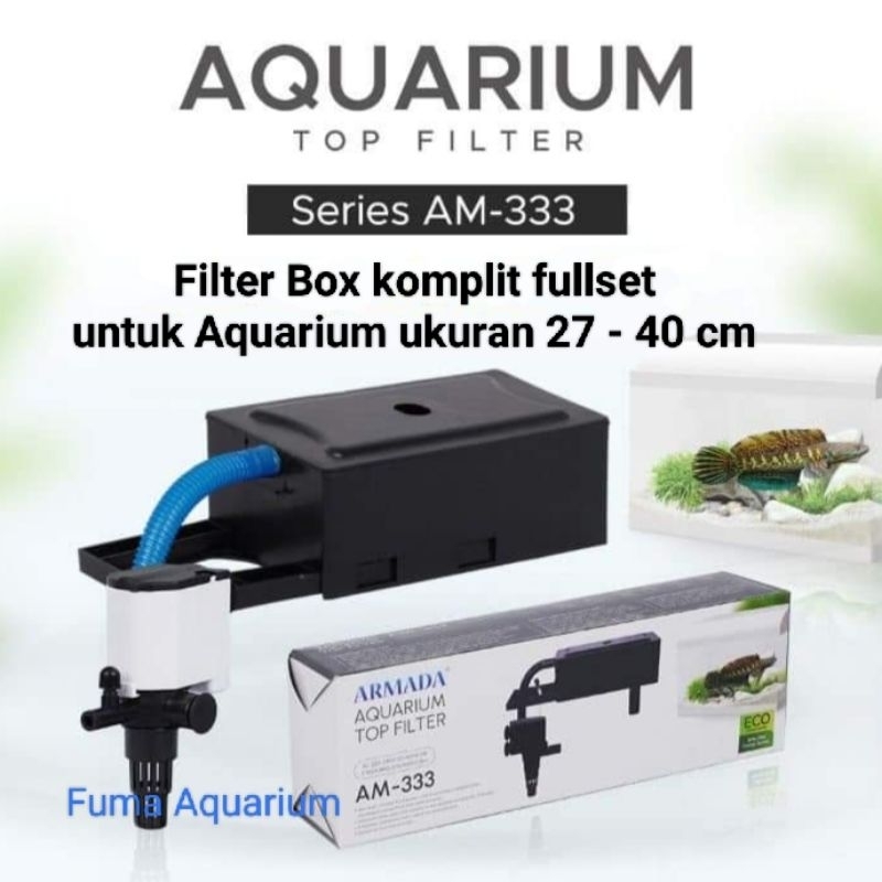 Jual Top Filter Aquarium Komplit ARMADA AM 333 / KIYOSAKI AR 333 / AQURA SP 333 Filter Box ...