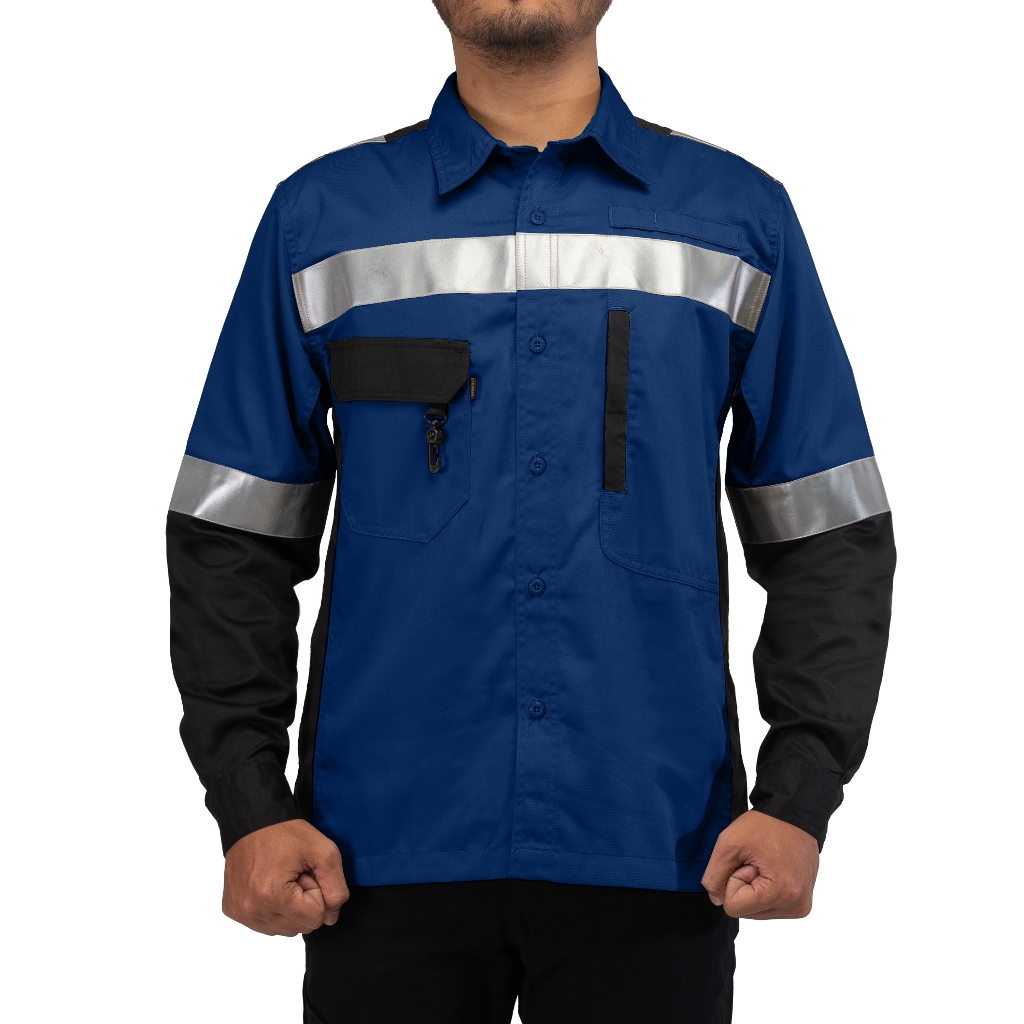 Jual ENGINEER WORKWEAR - ERBIUM WEARPACK BLUE - KEMEJA KERJA SAFETY ...