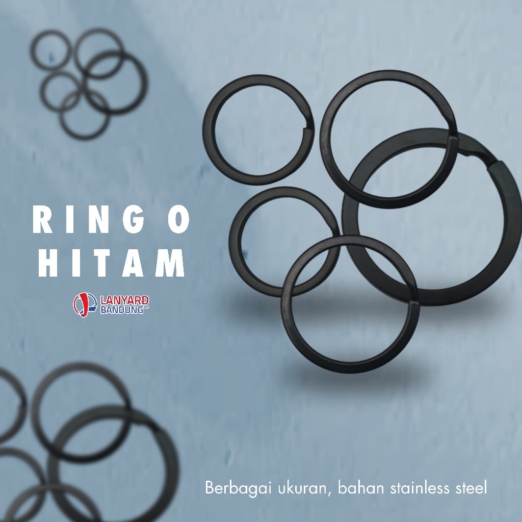 Jual Ring O Hitam stainless Bulat Gepeng Gantungan Kunci Souvenir ...
