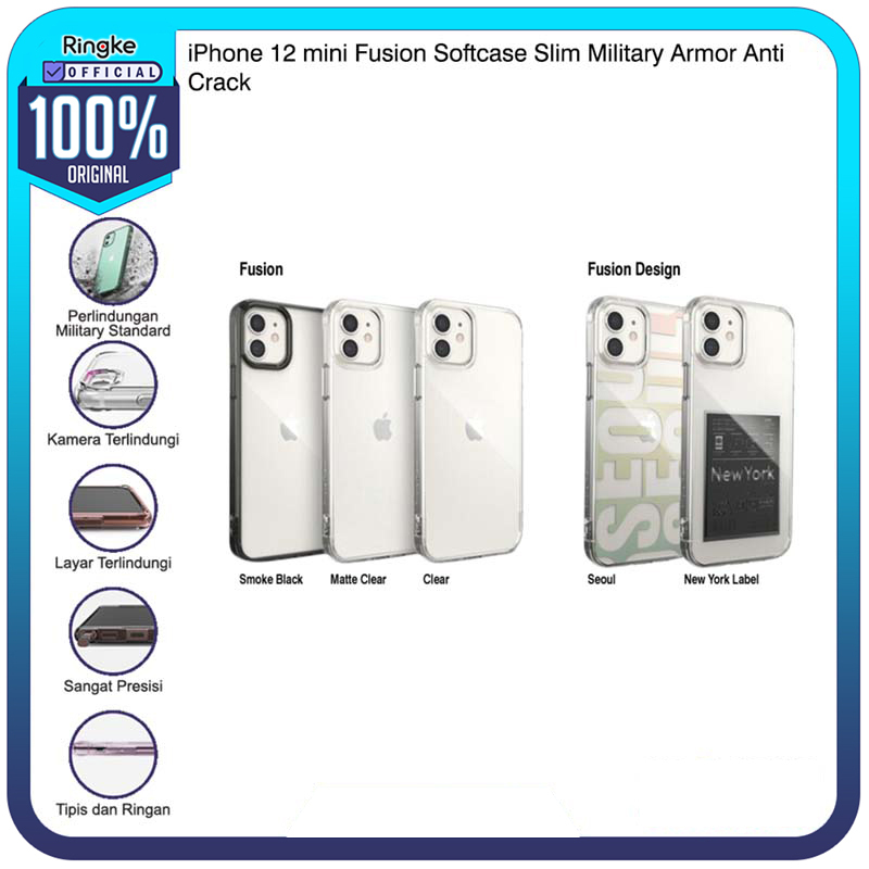 Jual Ringke iPhone 12 mini Fusion Softcase Slim Military Armor Anti ...