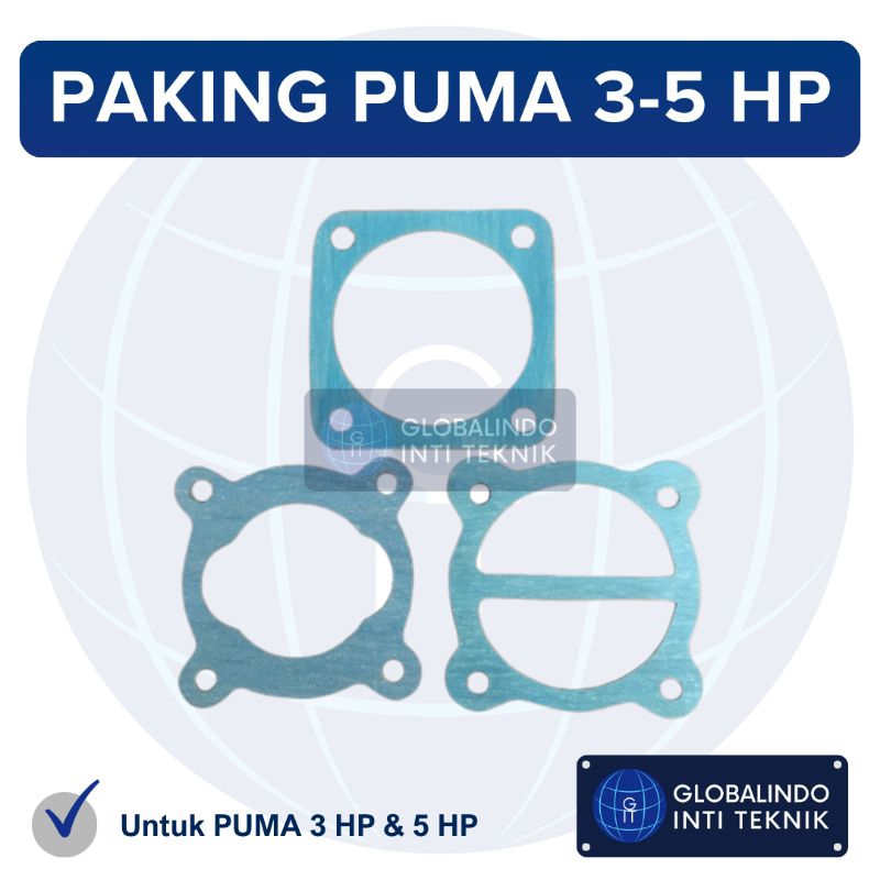 Jual Paking Packing Gasket Kompresor Angin PUMA 3 HP & 5 HP (Tipe Lama ...