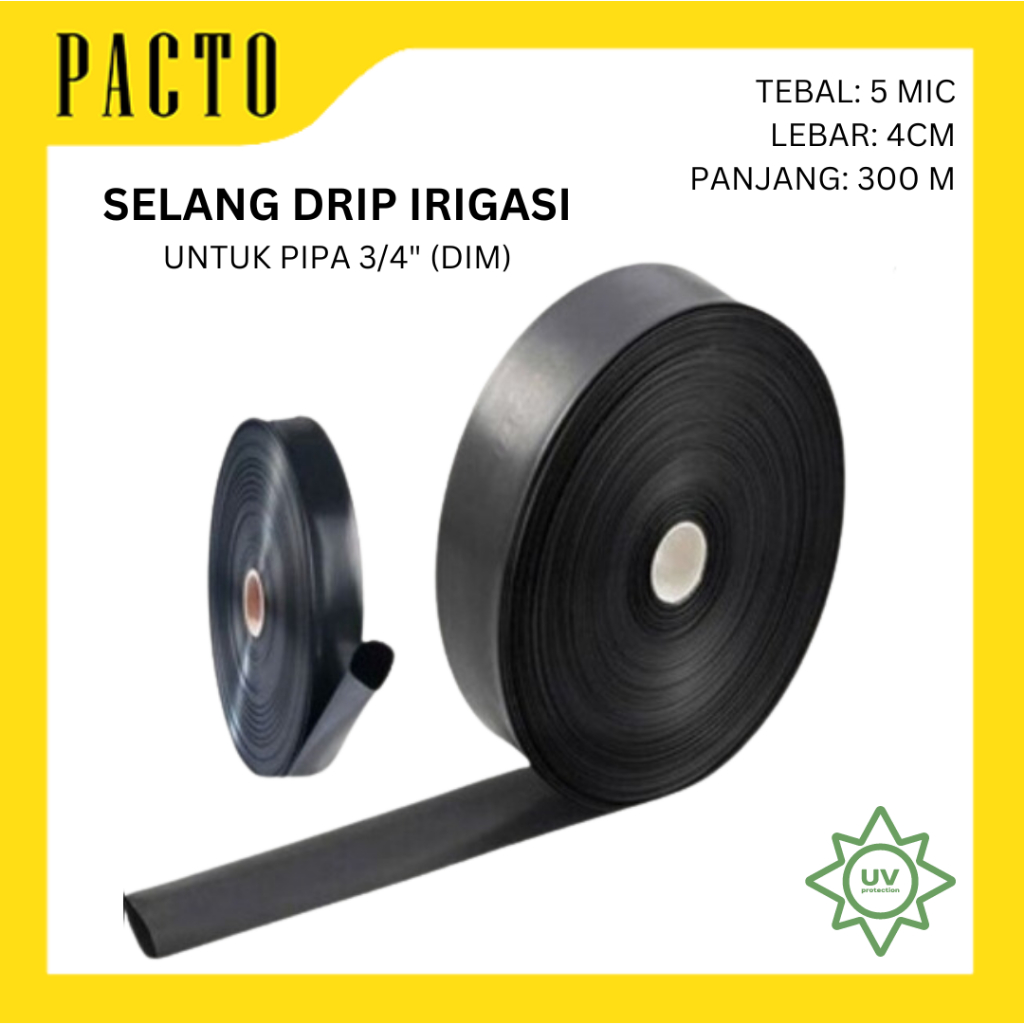 Jual Selang Drip Irigasi Pertanian 5Mikron 4CM x 300M Selang Irigasi 3/ ...