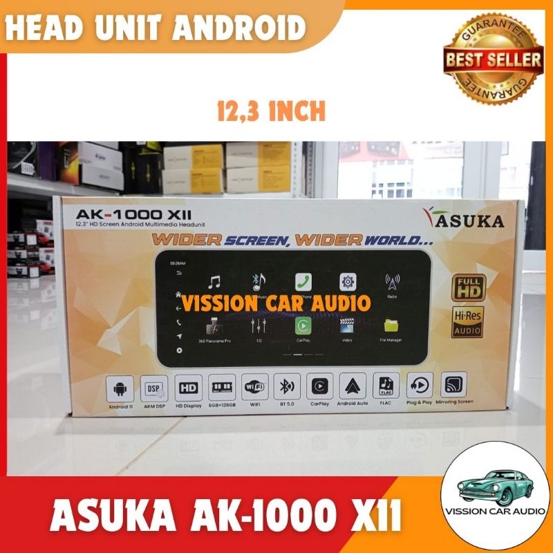 Jual HEAD UNIT ANDROID ASUKA AK-1000 XII ASUKA AK 1000 12INCH | Shopee ...