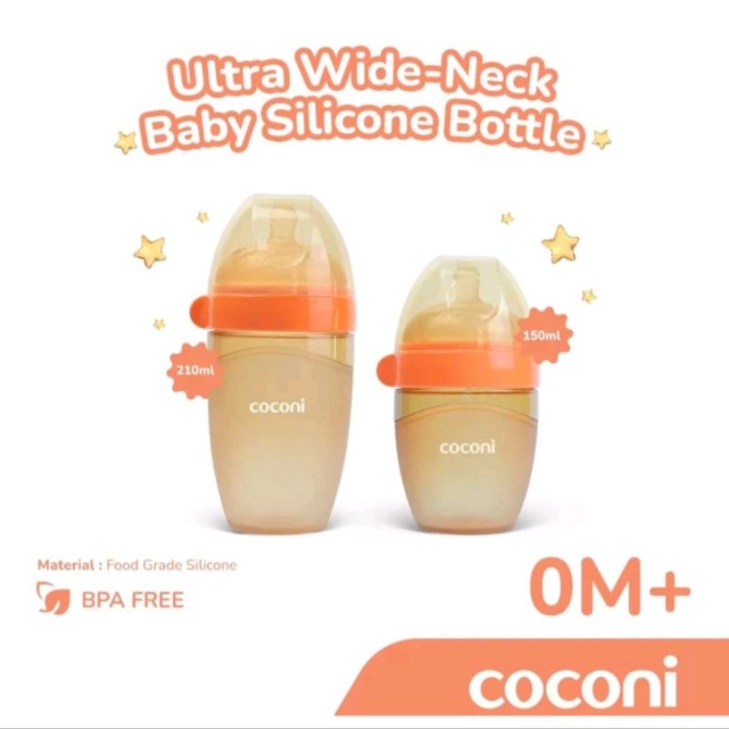 Jual Coconi Ultra Wide Neck Baby Silicone Bottle 150ml / 210ml | Botol Dot Susu Bayi Anak ...