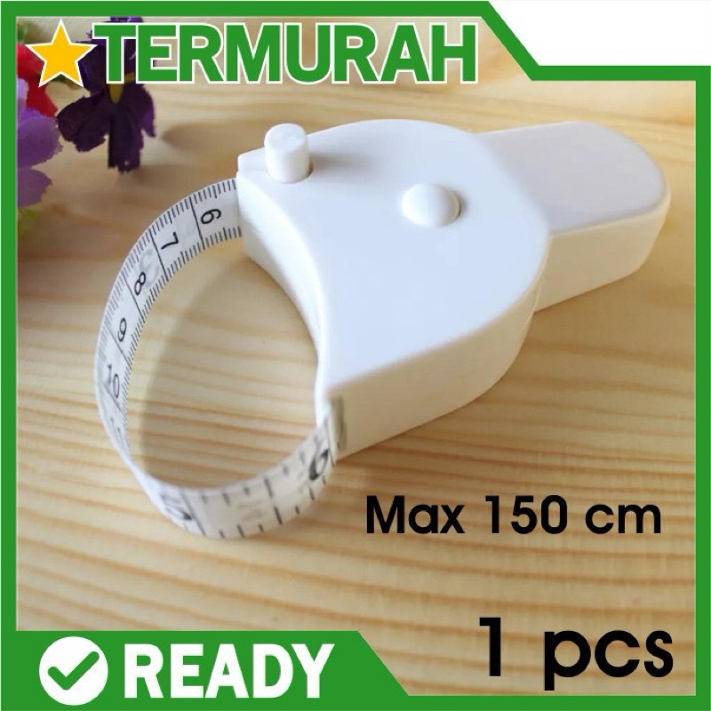 Jual Meteran Gulung Putar mini Badan Pengukur Lingkar Perut otomatis ...