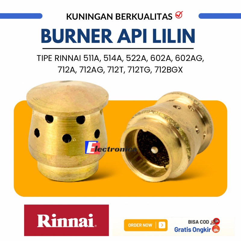 Jual BURNER API LILIN KUNINGAN KOMPOR GAS RINNAI MODEL BARU ...