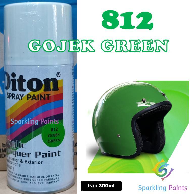 Jual Pilox Diton Gojek Green 812 300ml Warna Hijau Ijo Kilap Glossy ...