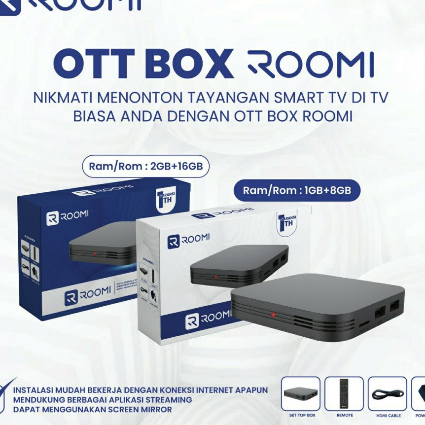 Jual Android Box 8/16GB ROOMI OTT-Box - ALAT SMART TV | Shopee Indonesia