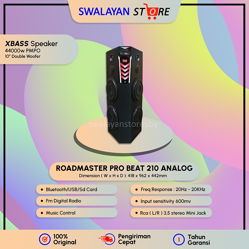 Jual SPEAKER BLUETOOTH ROADMASTER PRO BEAT 210 GARANSI RESMI | Shopee ...