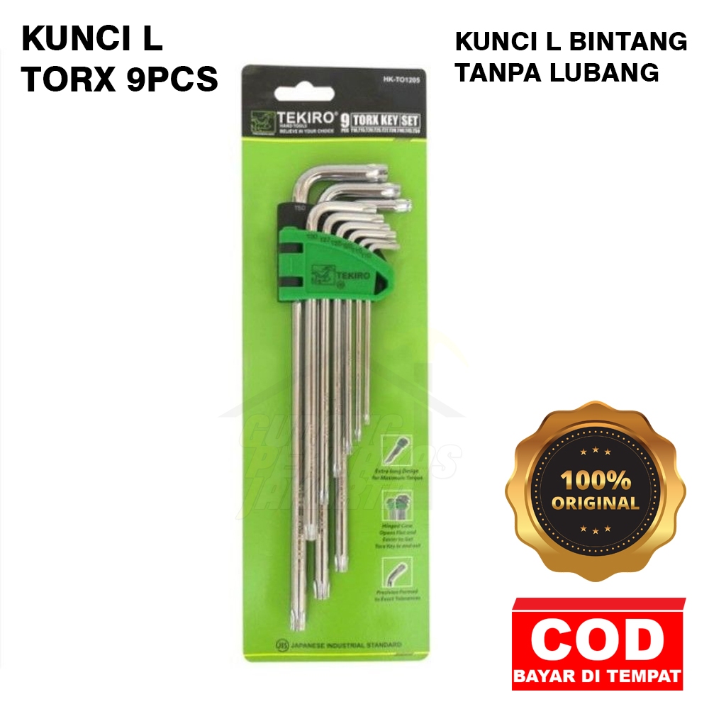 Jual Tekiro Kunci L bintang panjang tanpa lubang set 9pcs torx key 9 pcs Original | Shopee Indonesia