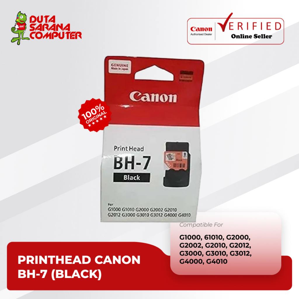 Jual PrintHead Cartridge Canon Black BH-7 BH 7 BH7 Printer G1000 G1010 ...